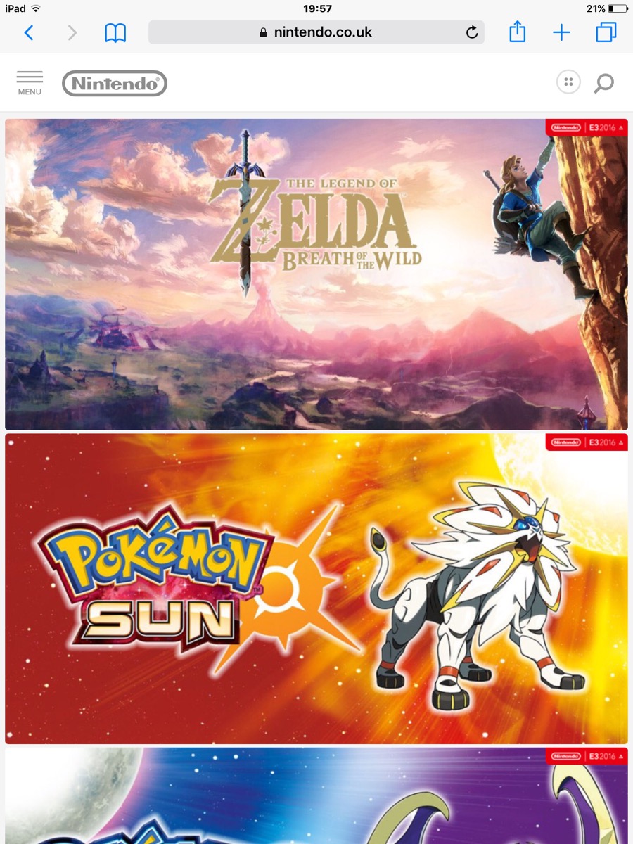 Nintendo: new home page in Europe – Perfectly Nintendo