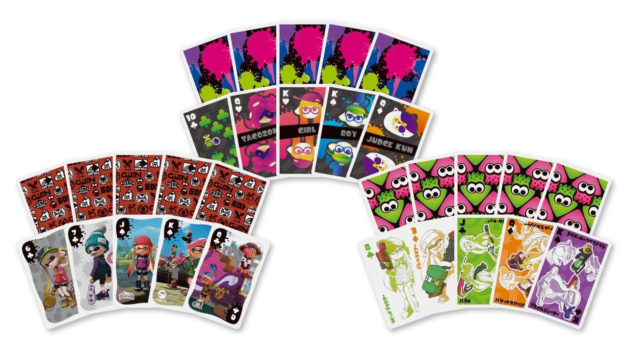 [Japan] Splatoon: three sets of playing cards releasing in July ...