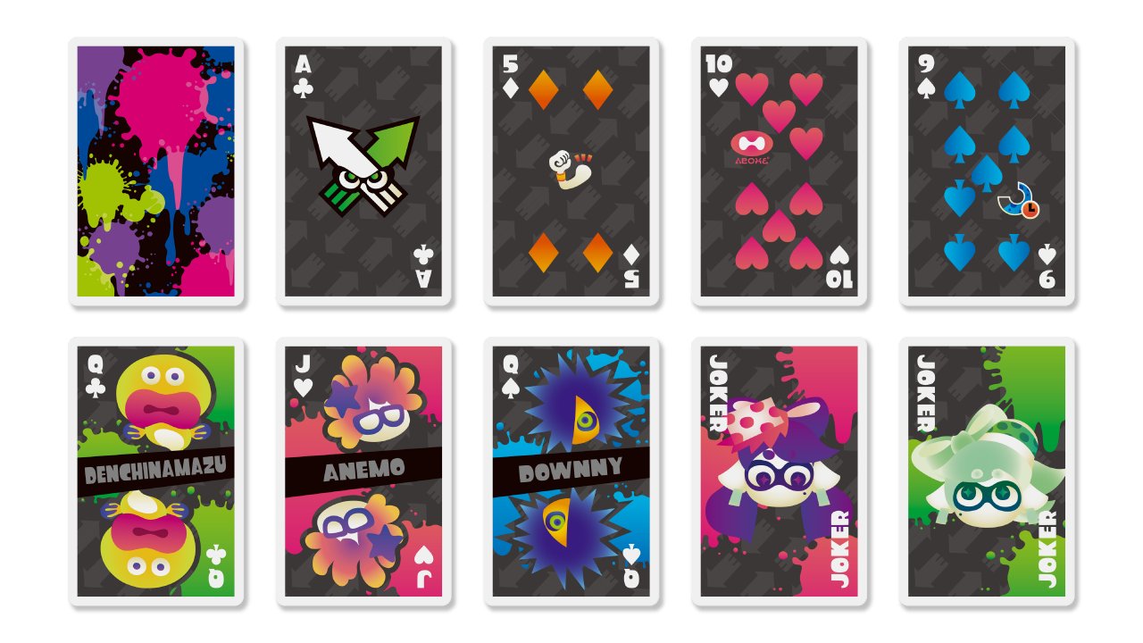 [Japan] Splatoon: three sets of playing cards releasing in July ...