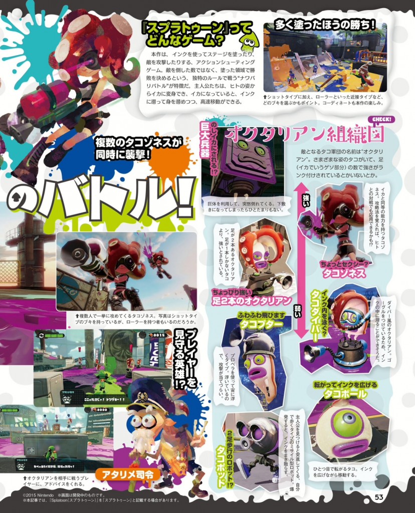 Splatoon: info on enemies and ink from Famitsu magazine (March 5th ...