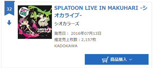 Splatoon: 2 000 more units sold for the Splatoon LIVE in Makuhari album ...