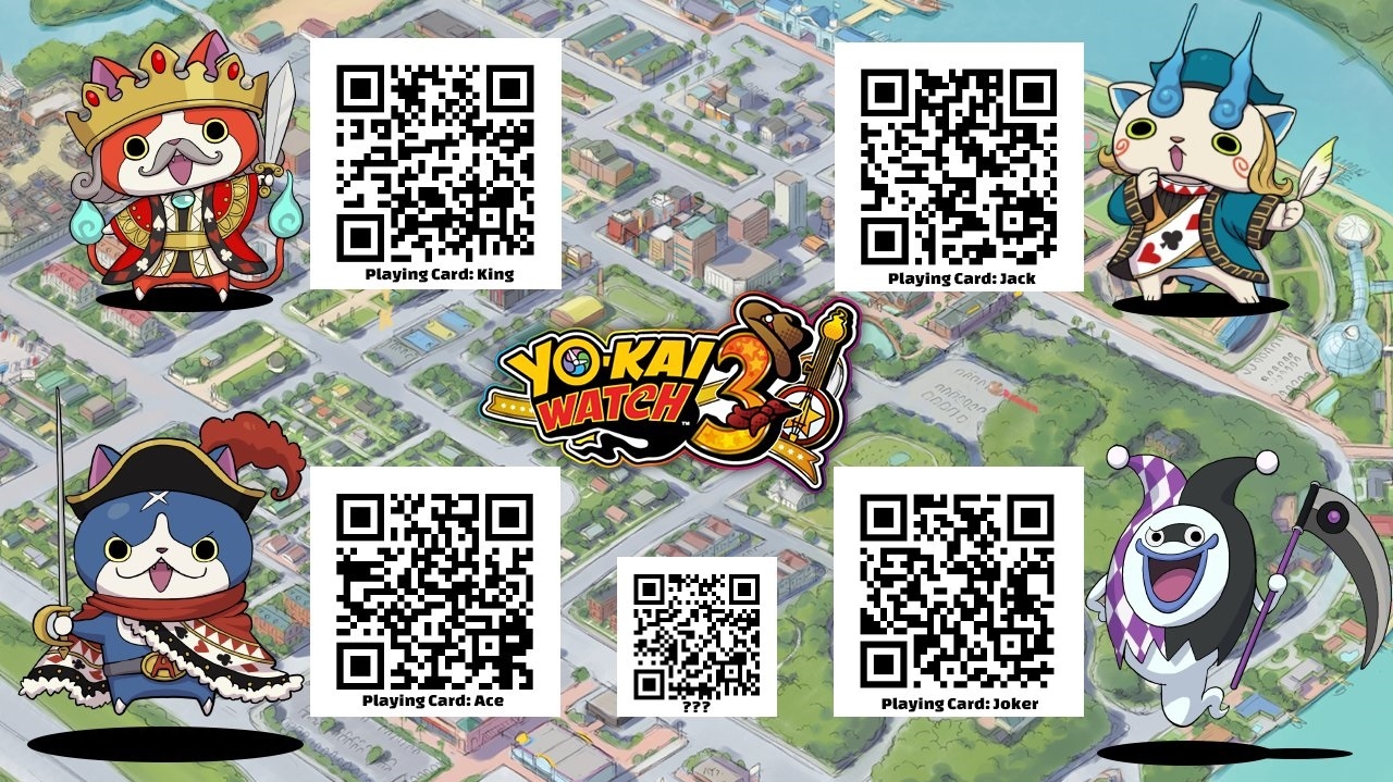 Yo Kai Watch 3 Five Star Coin Qr Codes